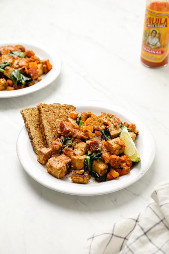 30 Minute Sweet Potato Tofu Hash - Darn Good Veggies