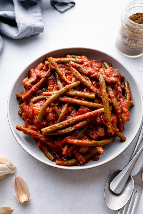 Loubya - Lebanese Green Bean & Tomato Stew - Darn Good Veggies
