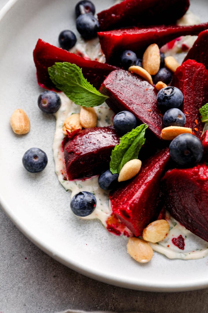 Beet Root Salad with Blueberries and Almonds - Darn Good Veggies